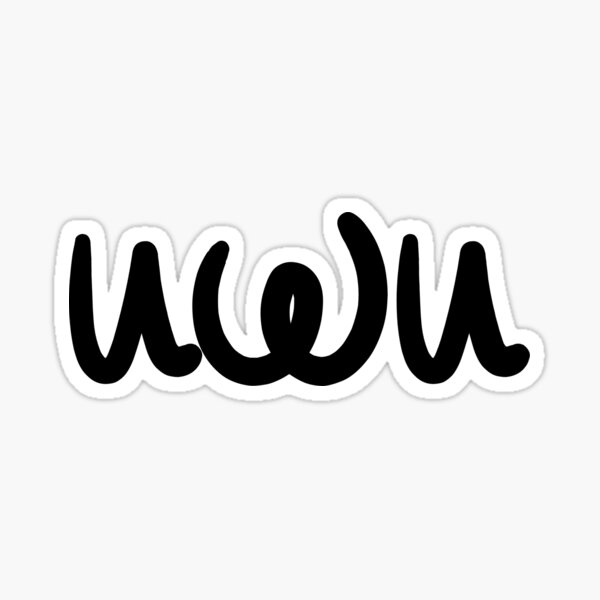 "uwu " Sticker for Sale by Lemonscapeinc | Redbubble