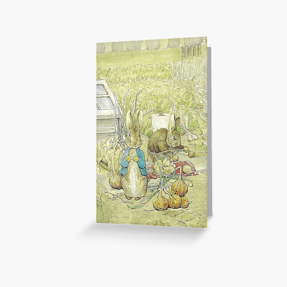 "Peter and Benjamin Rabbits - Beatrix Potter" Greeting Card by ...