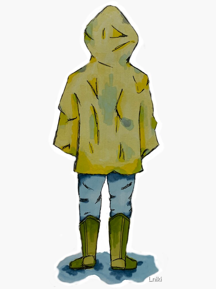 "raincoat" Sticker for Sale by Lniki | Redbubble