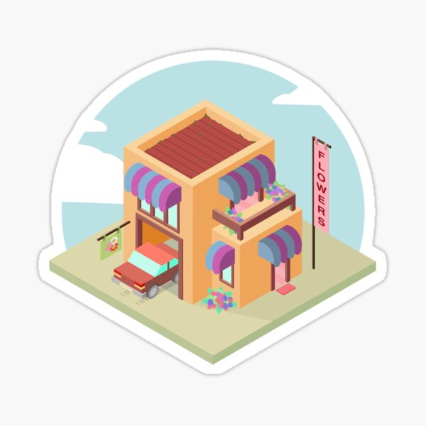 "Flower Shop" Sticker by RhymesWithTeal | Redbubble
