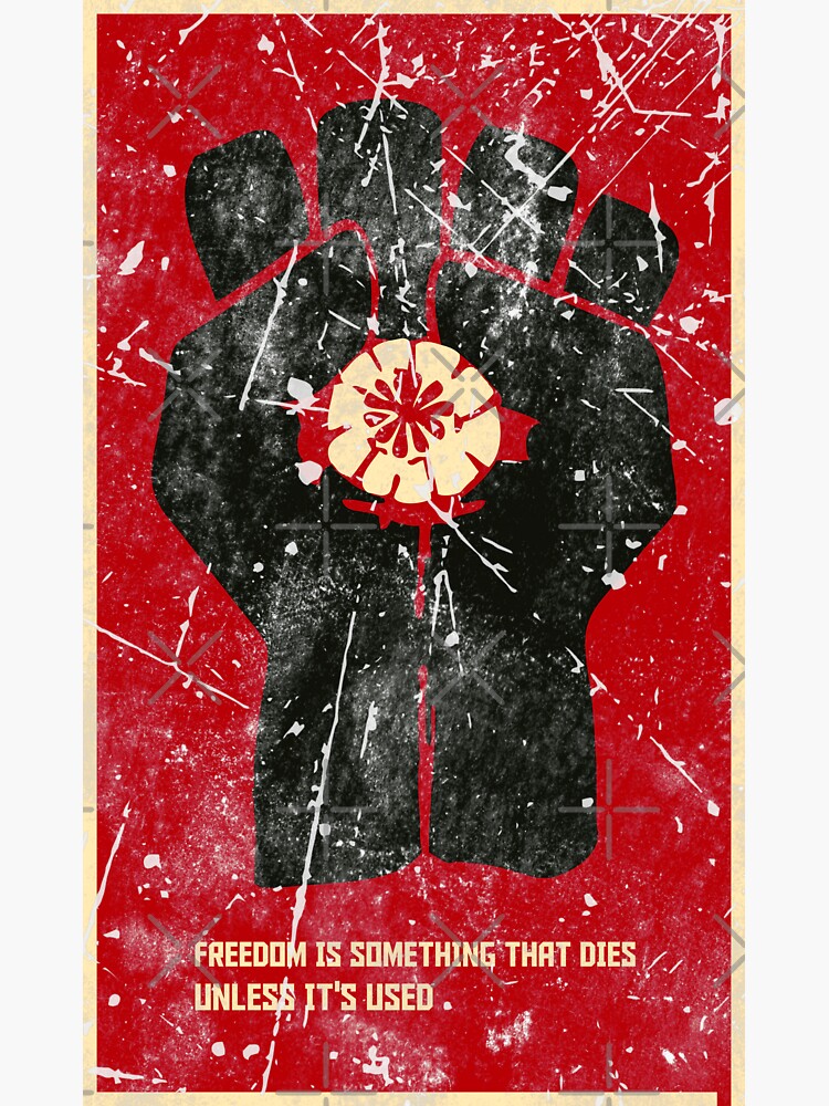 "Hunter S Thompson Gonzo Freedom Journalism Fist" Sticker by quark ...