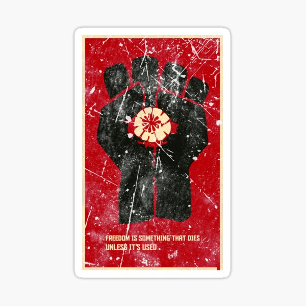 "Hunter S Thompson Gonzo Freedom Journalism Fist" Sticker by quark ...