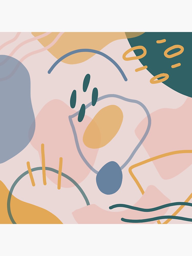 "Abstract Shapes" Sticker by GreysPosy | Redbubble