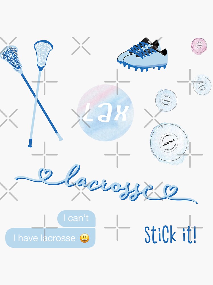 "Light Blue Watercolor Lacrosse Pack" Sticker for Sale by The-Goods ...