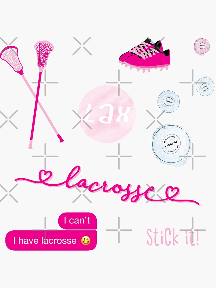"Hot Pink Watercolor Lacrosse Pack" Sticker for Sale by The-Goods ...