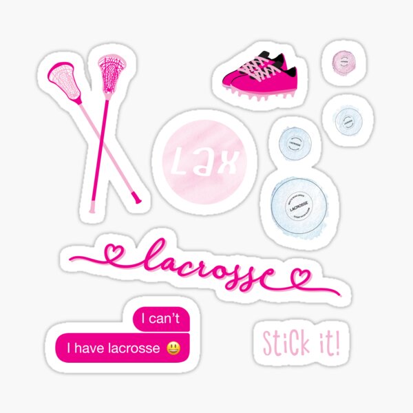 "Hot Pink Watercolor Lacrosse Pack" Sticker for Sale by The-Goods ...