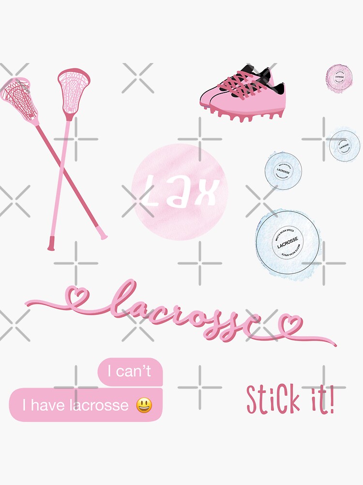 "Pink Watercolor Lacrosse Pack" Sticker by The-Goods | Redbubble