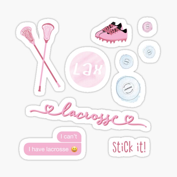 "Pink Watercolor Lacrosse Pack" Sticker by The-Goods | Redbubble