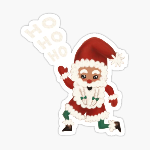 "Christmas "HOHOHO" Slogan Santa Claus - Dusty Pink" Sticker for Sale ...
