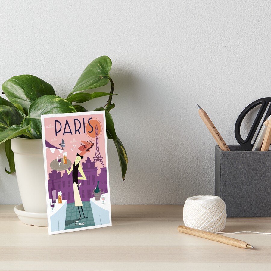 "Paris poster" Art Board Print for Sale by GAGodel | Redbubble