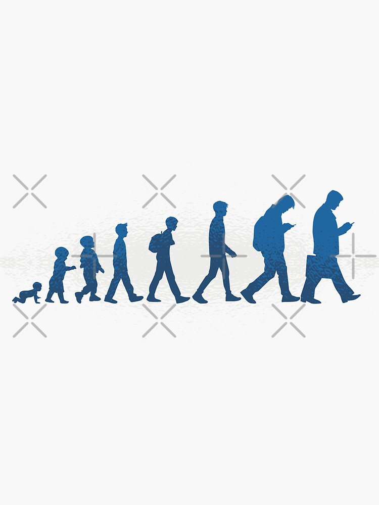 "human evolution" Sticker by DerSenat | Redbubble
