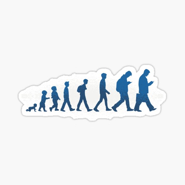 "human evolution" Sticker by DerSenat | Redbubble