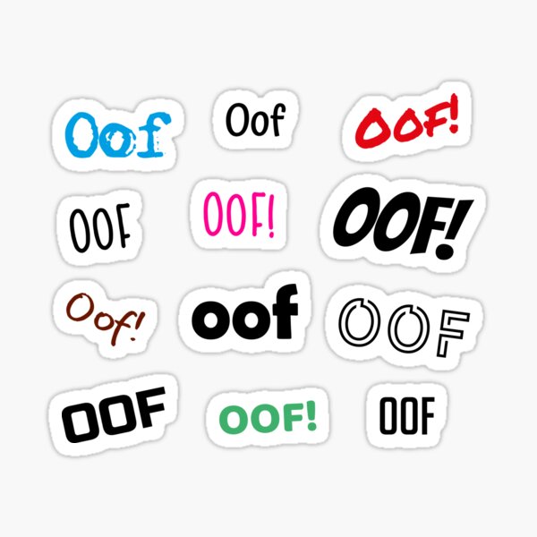 "Oof Sticker Set MultiColor Pack" Sticker for Sale by SassyClassyMe ...
