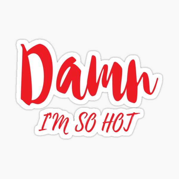 "Damn I'm So Hot" Sticker for Sale by duyvolap | Redbubble