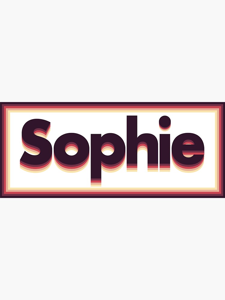 "SOPHIE retro typography badge " Sticker by cbeeyo | Redbubble