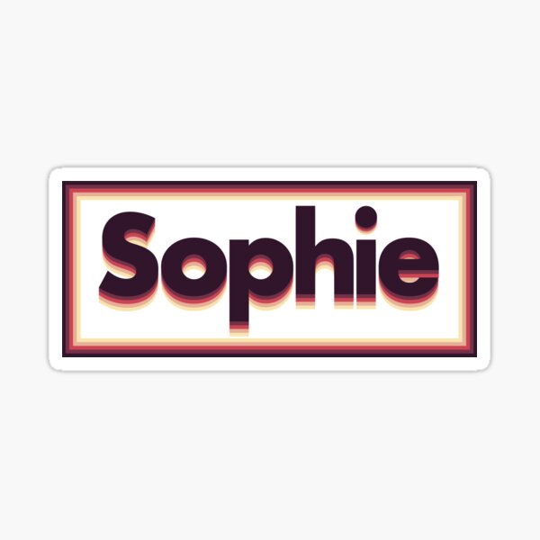 "SOPHIE retro typography badge " Sticker by cbeeyo | Redbubble