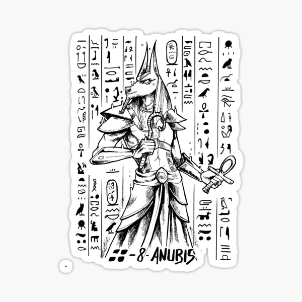 "#8 - ANUBIS - Inktober 2019" Sticker by KayouManice | Redbubble