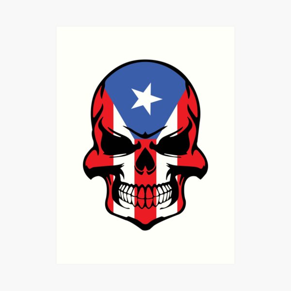 "Puerto Rican Flag Skull Cool Puerto Rico Skull by Really Awesome ...