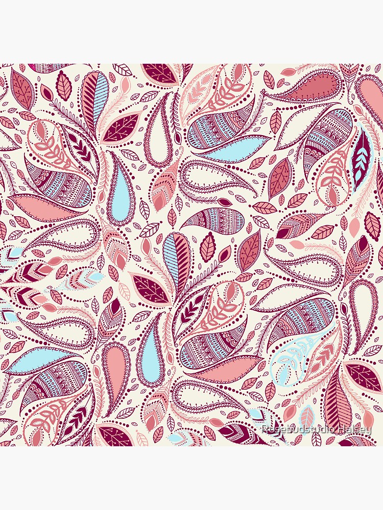 "Pretty paisley " Sticker for Sale by Rose1122 | Redbubble