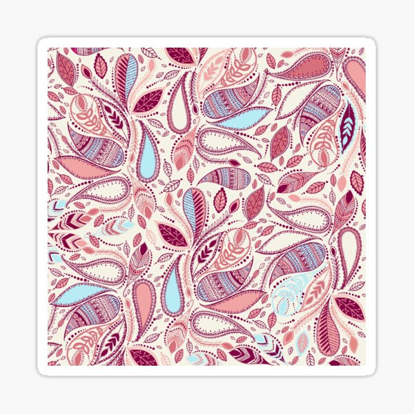 "Pretty paisley " Sticker for Sale by Rose1122 | Redbubble