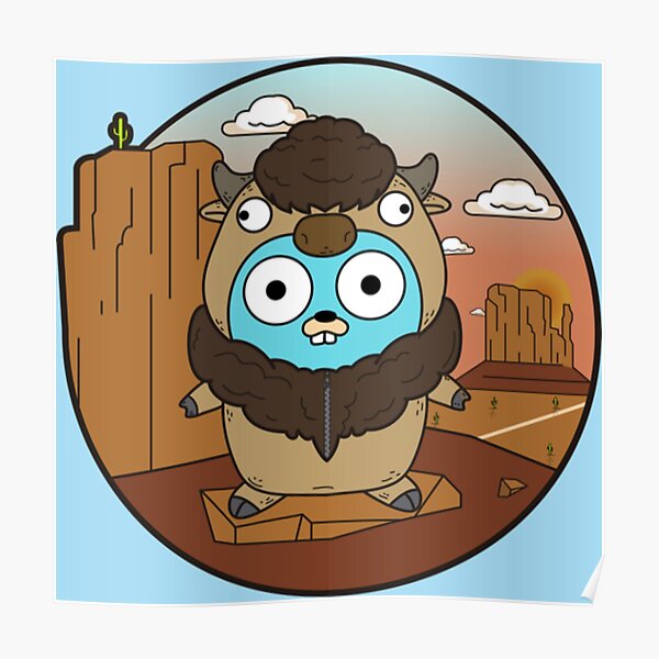 "Golang Buffalo FrameworkMerch Design" Poster for Sale by Rivao | Redbubble