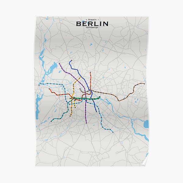 "Berlin Transit Map" Poster by CPTVDesign | Redbubble