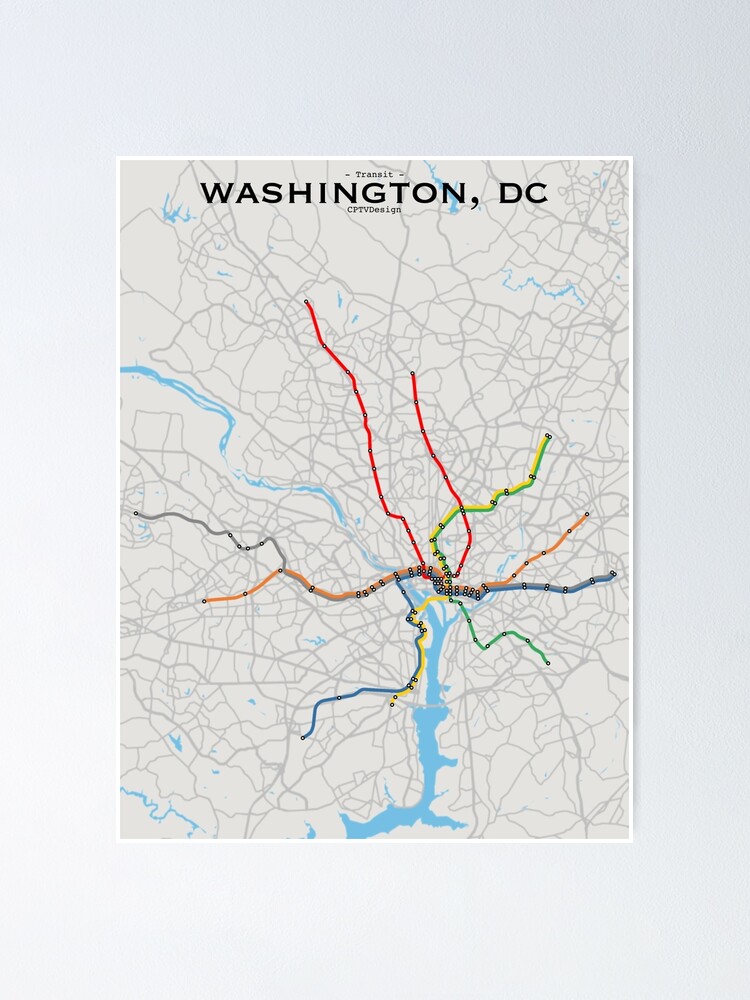 "Washington, DC Transit Map" Poster for Sale by CPTVDesign | Redbubble