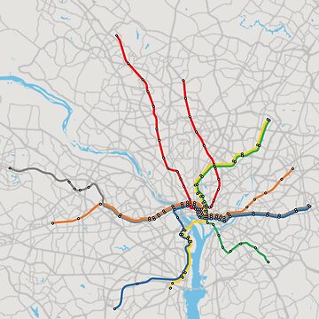 "Washington, DC Transit Map" Photographic Print for Sale by CPTVDesign ...