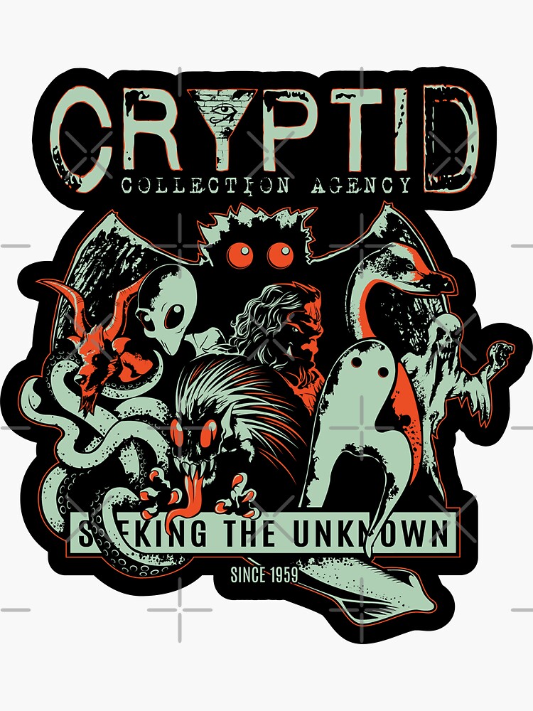 "Cryptid Collections" Sticker for Sale by Everdreamer | Redbubble
