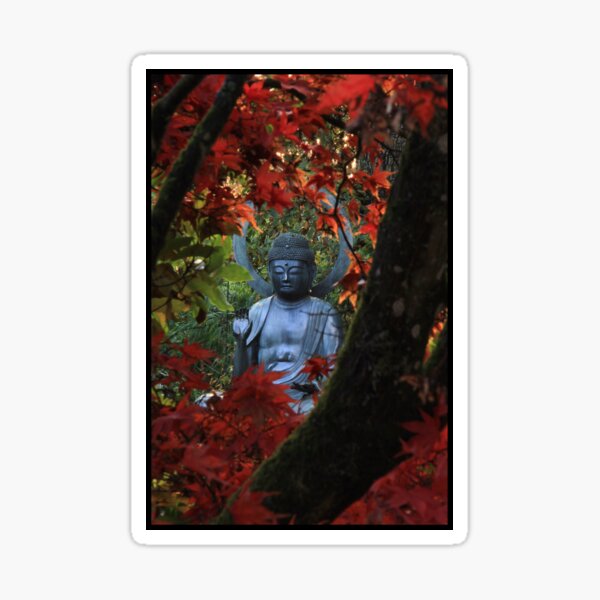 "Lord Buddha among the autumn leaves" Sticker by sasta24 | Redbubble