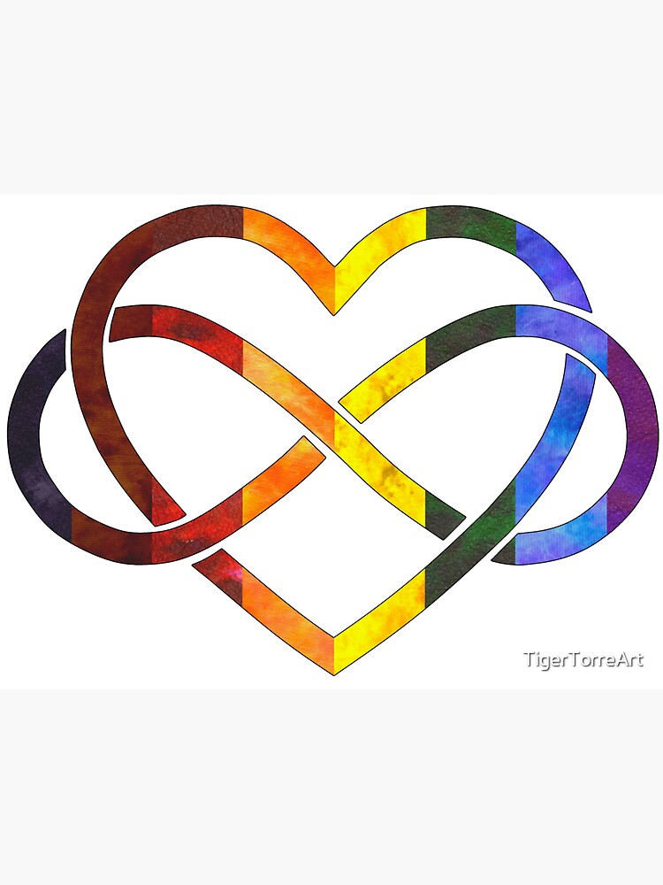 "Polyamory Heart - Rainbow Pride" Sticker for Sale by TigerTorreArt ...