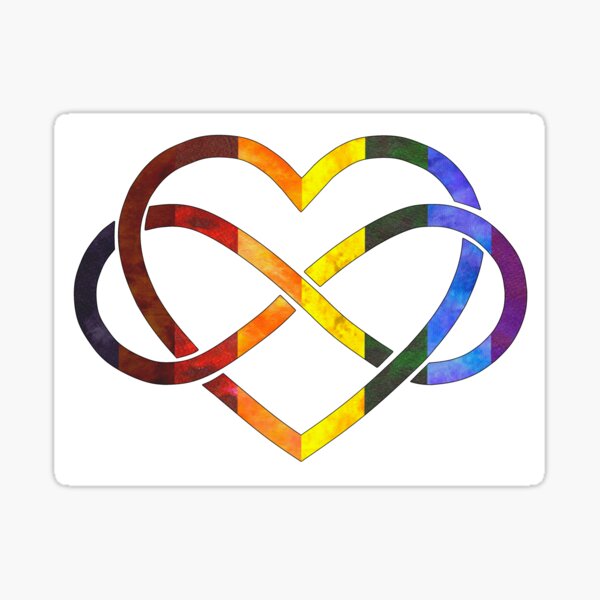 "Polyamory Heart - Rainbow Pride" Sticker for Sale by TigerTorreArt ...