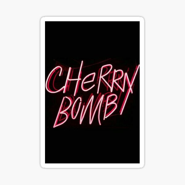 "Cherry bomb logo" Sticker for Sale by kyliecarroll | Redbubble