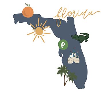 "Florida Sticker | Sunshine State" Sticker for Sale by grace-jicha ...