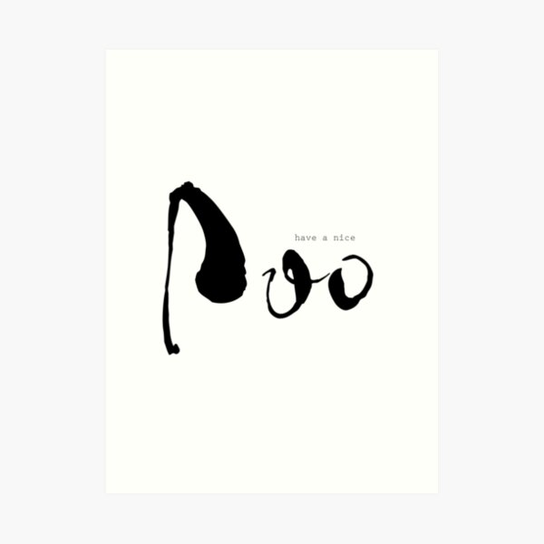 "'Have A Nice Poo' - Toilet Poster Typography Writing Wall Art Frame ...