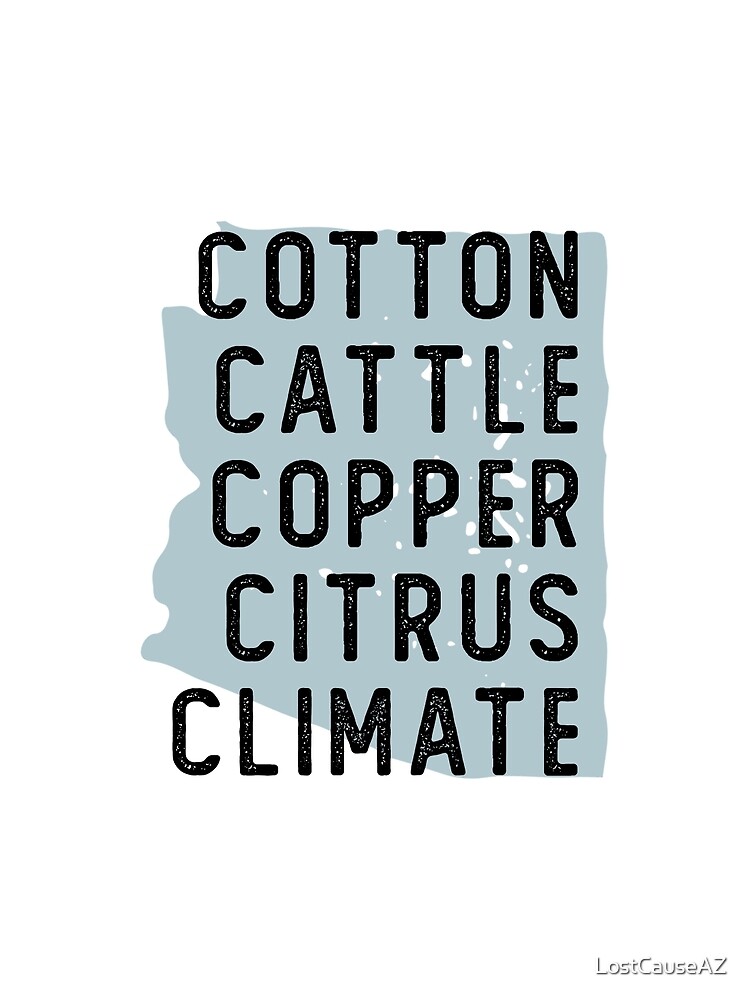 "The 5 C's of Arizona" Poster for Sale by LostCauseAZ | Redbubble