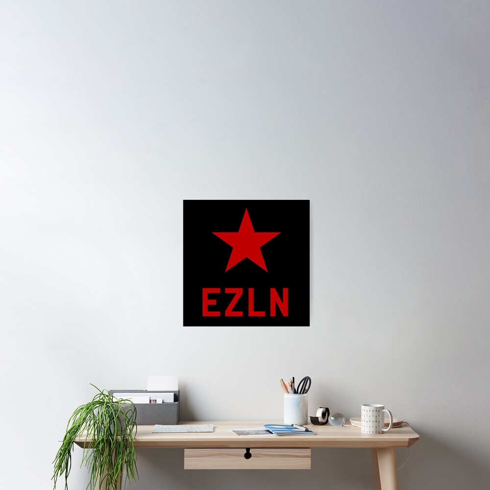 "EZLN Flag" Poster by SpaceDogLaika | Redbubble