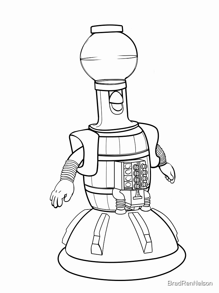 "Tom Servo of MST3k beautiful ink drawing simple and lovely!" Sticker ...