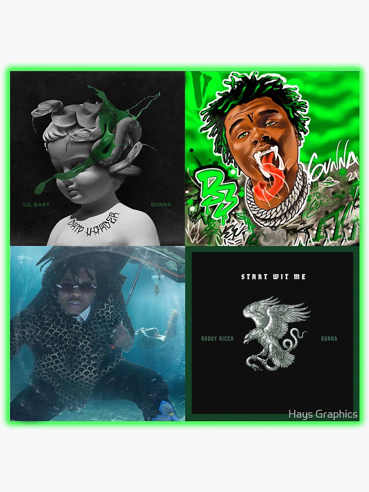 "Gunna Album Art Collage" Sticker for Sale by HaysMolm | Redbubble