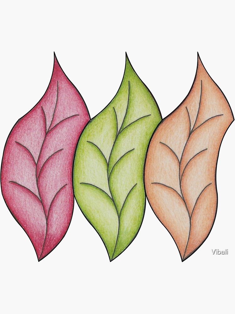 "Leaf tessellation" Sticker for Sale by Vibali | Redbubble