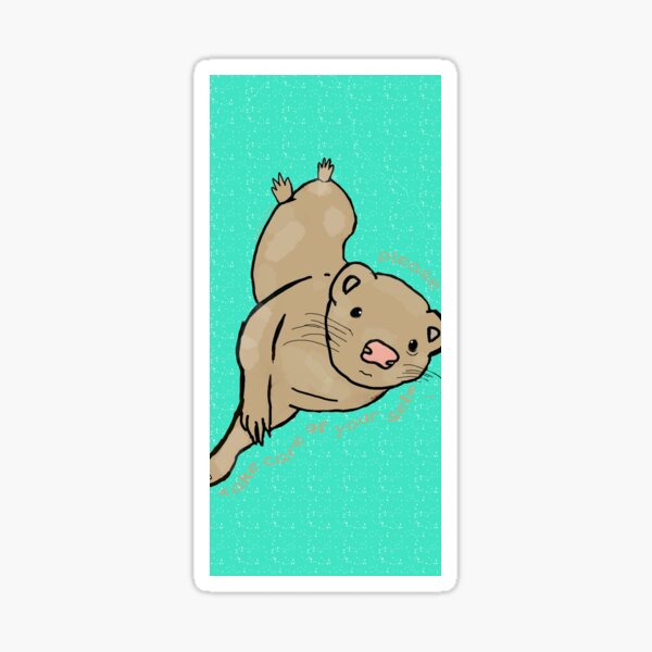 "Zero the ferret’s take care tips ! " Sticker by Paigemendoza18 | Redbubble