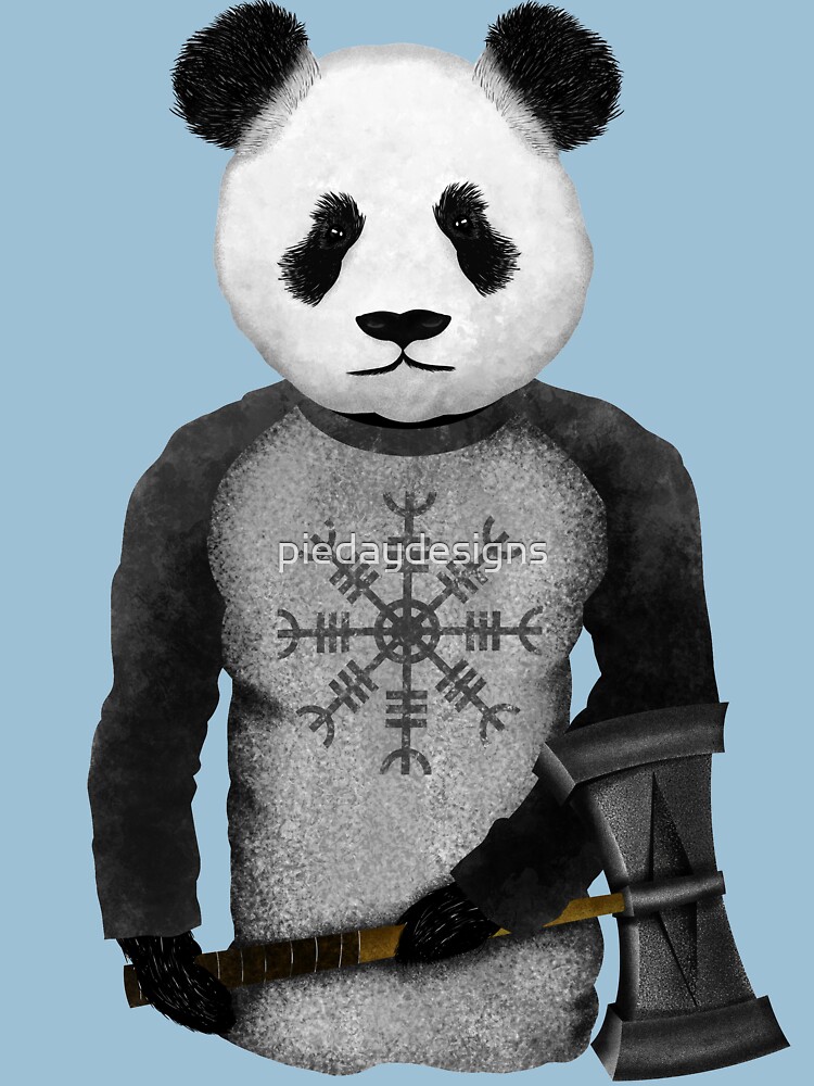 "Panda Viking" T-shirt for Sale by piedaydesigns | Redbubble | viking t ...