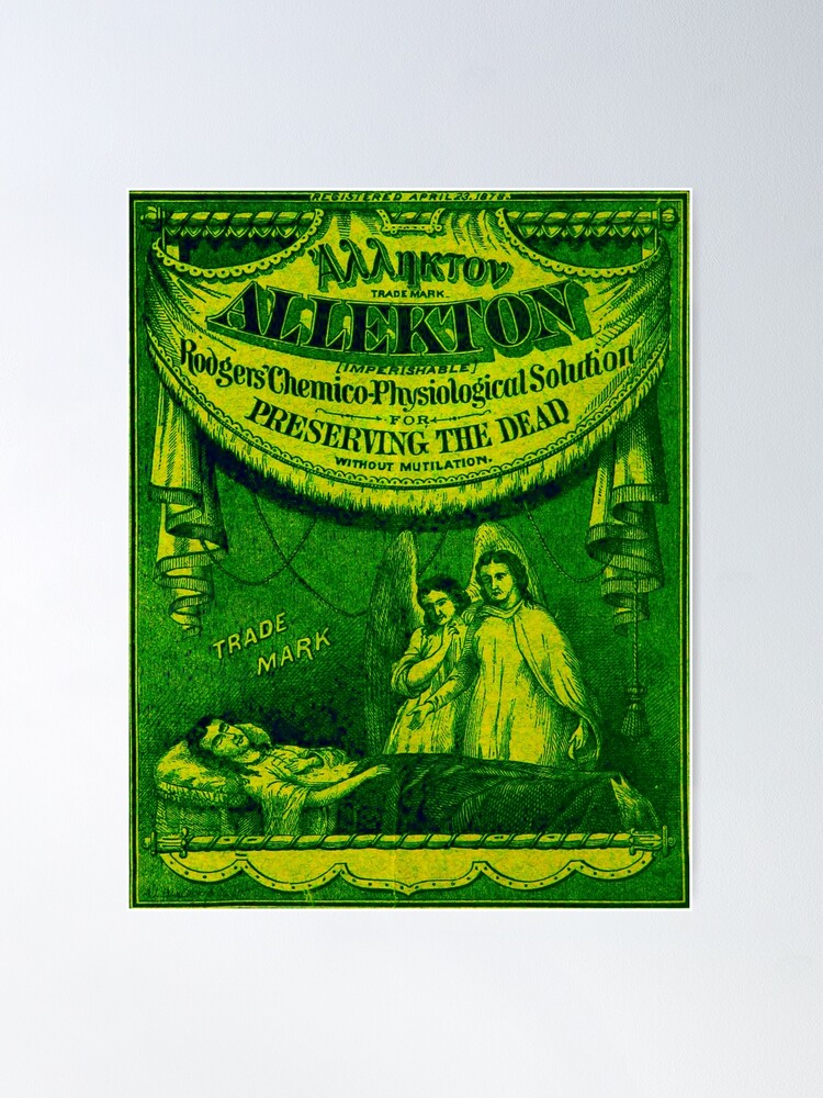 "Best Vintage Advertisement for Embalming Fluid!" Poster for Sale by ...