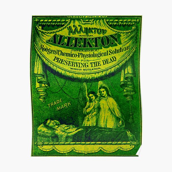 "Best Vintage Advertisement for Embalming Fluid!" Poster for Sale by ...