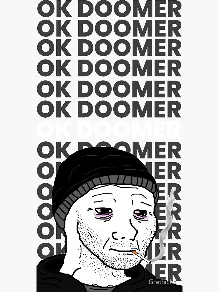 "Ok Doomer" Sticker for Sale by Grathicks | Redbubble