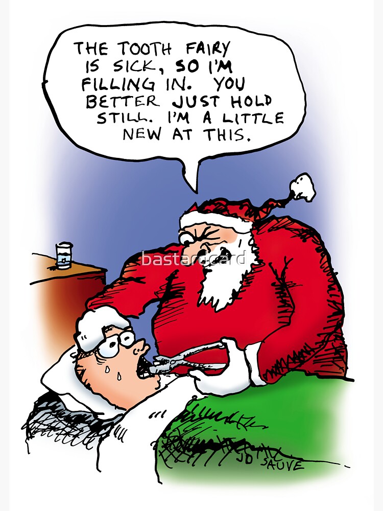 "Tooth Fairy Santa" Sticker for Sale by bastardcard | Redbubble