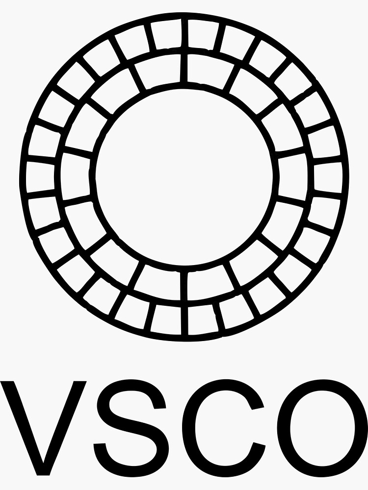"VSCO logo" Sticker for Sale by fazasizz | Redbubble