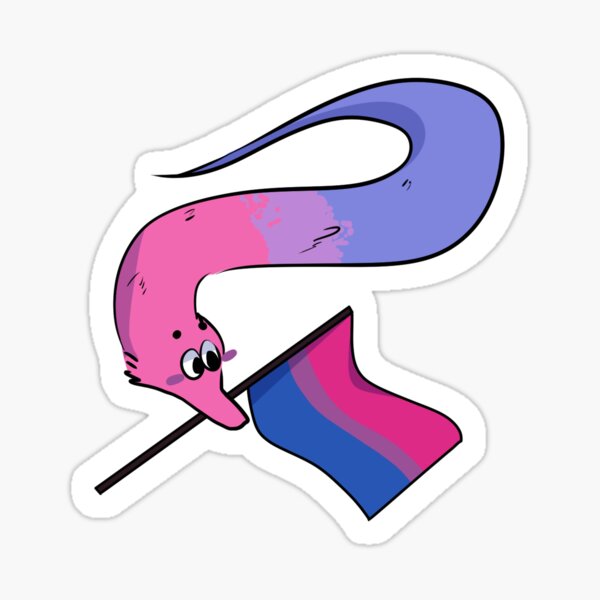 Bi Worm With Flag Sticker For Sale By Kp Soy Redbubble