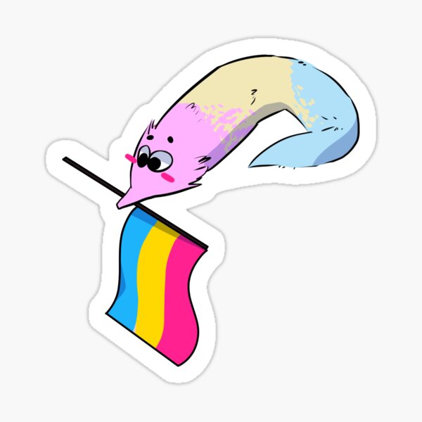 "Pan worm with flag" Sticker for Sale by kp-soy | Redbubble