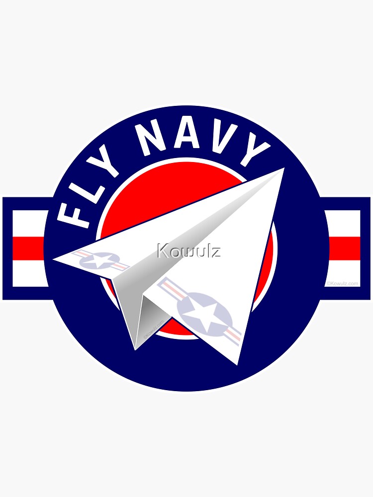 "Fly Navy" Sticker by Kowulz | Redbubble